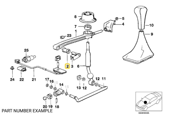 Gear Shifter Bush – 25117519669 - E23 E24 E28 E30 E32 E34 E36 E39 E46 ...