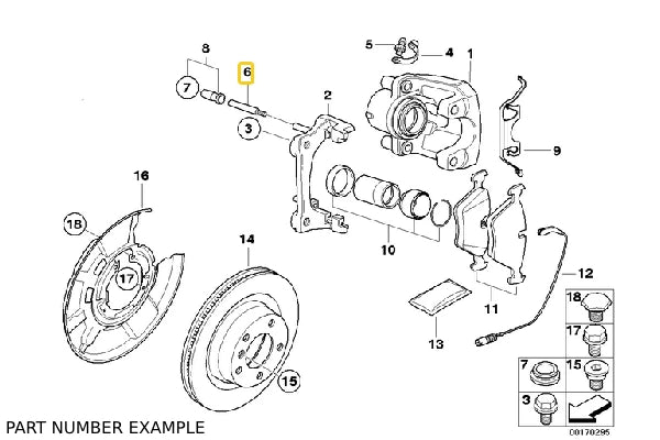 Brake Caliper Guide Bolt - 34111157041 – Bavarian Speed Shop