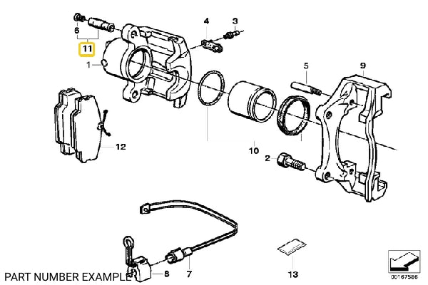 Genuine BMW Brake Caliper Guide Bush Repair Kit - 34216869617 ...