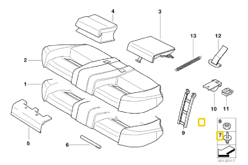 Expanding Trim Rivet – 51111944537 - E32 E34 E36 E38 E39 E46 E8X Z3 ...