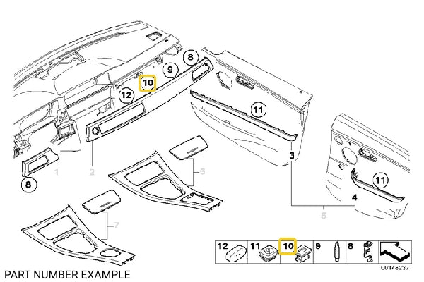 Plug-In Retainer for Trim – 51457152442 – Bavarian Speed Shop