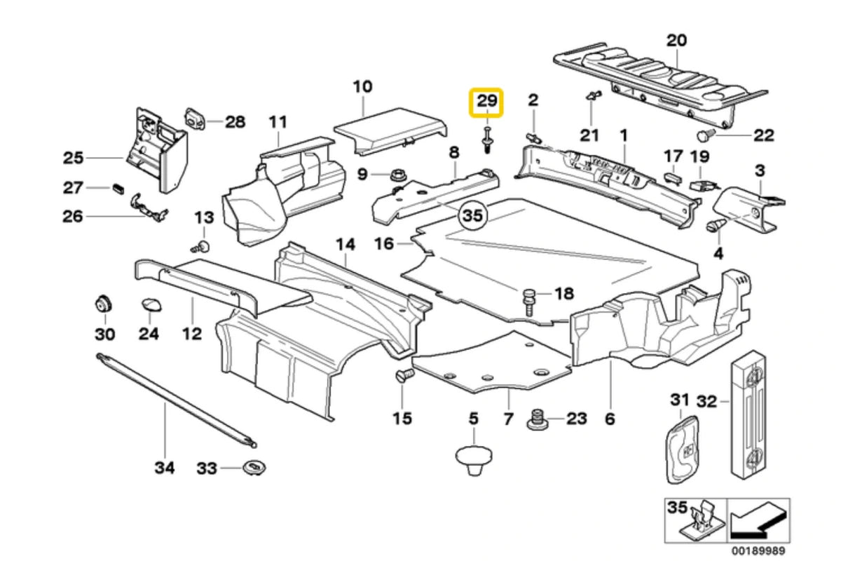 Clamp for Side Trim - 51131876128 - BMW E30 – Bavarian Speed Shop