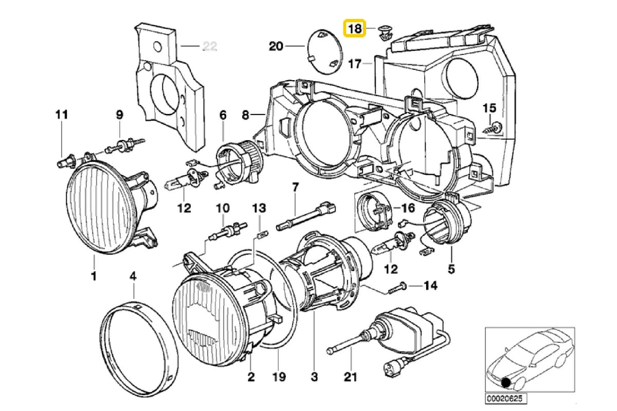 Push Button Clip - 51491946195 – Bavarian Speed Shop