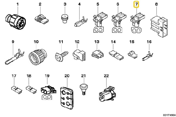 Plug Terminal Grey – 61131378402 - E24, E32, E34, E36, E38 & E39 ...