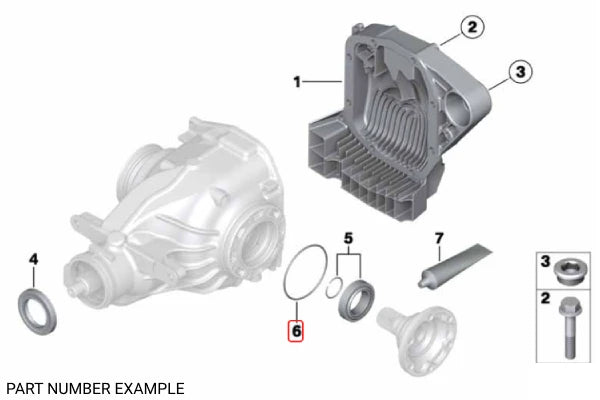 BMW Diff Output O-Ring - 33111214144 - E24 E28 E30 E34 E36 E46 E6x ...