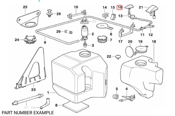 Genuine BMW Spray Nozzle Windscreen Washer - 61661379735 -E32 E34 E36 ...