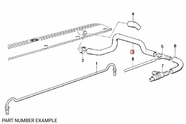PCV Valve Engine Breather Hose - 11151708801 - E28 E30 E34 – Bavarian ...